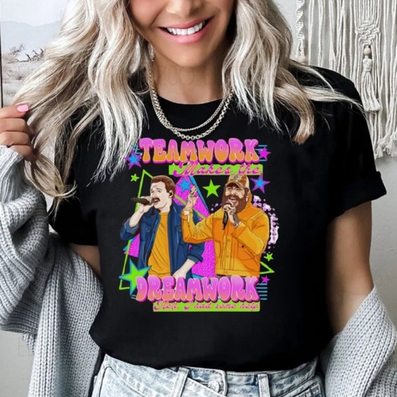 Tops | Boutique Teamwork Black Tshirt | Poshmark